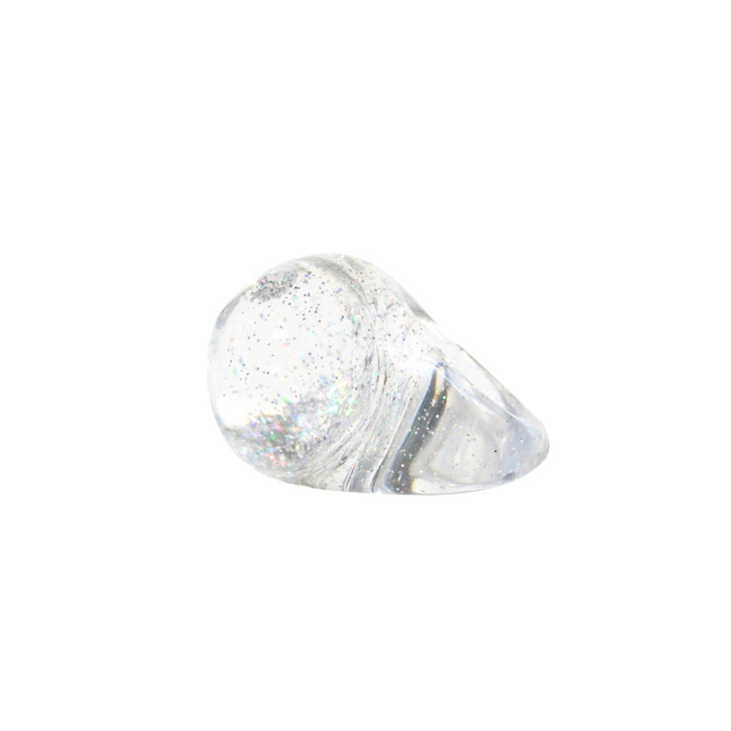Snow Globe Ring Chunky Glitter – La Raison Jewels