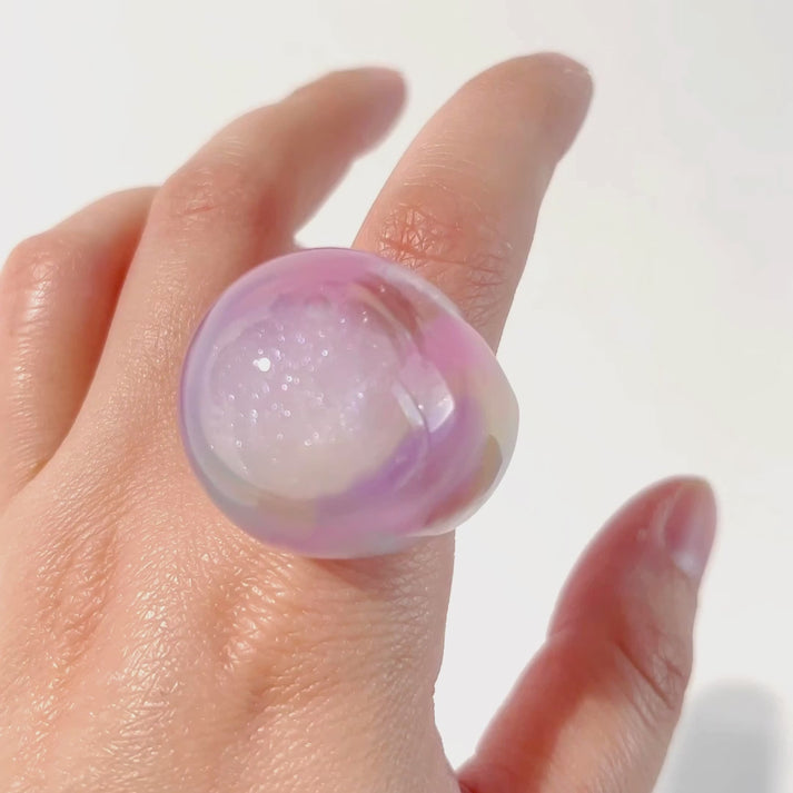 Snow Globe Ring Cotton Candy – La Raison Jewels